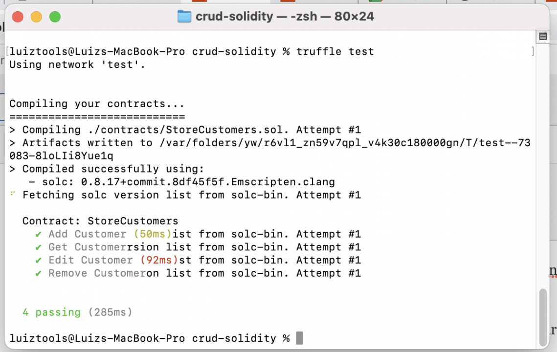 Smart Contract Crud Em Solidity Com Truffle E Js Luiztools